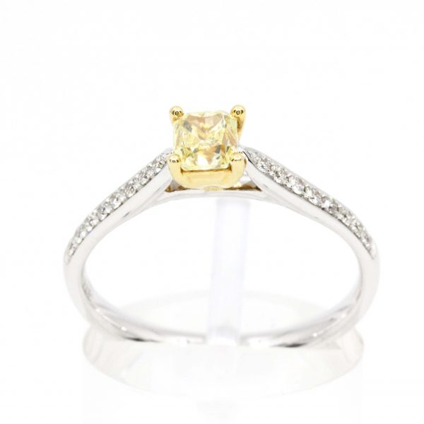18ct Gold Princess Cut Yellow Diamond Ring | Allgem Jewellers