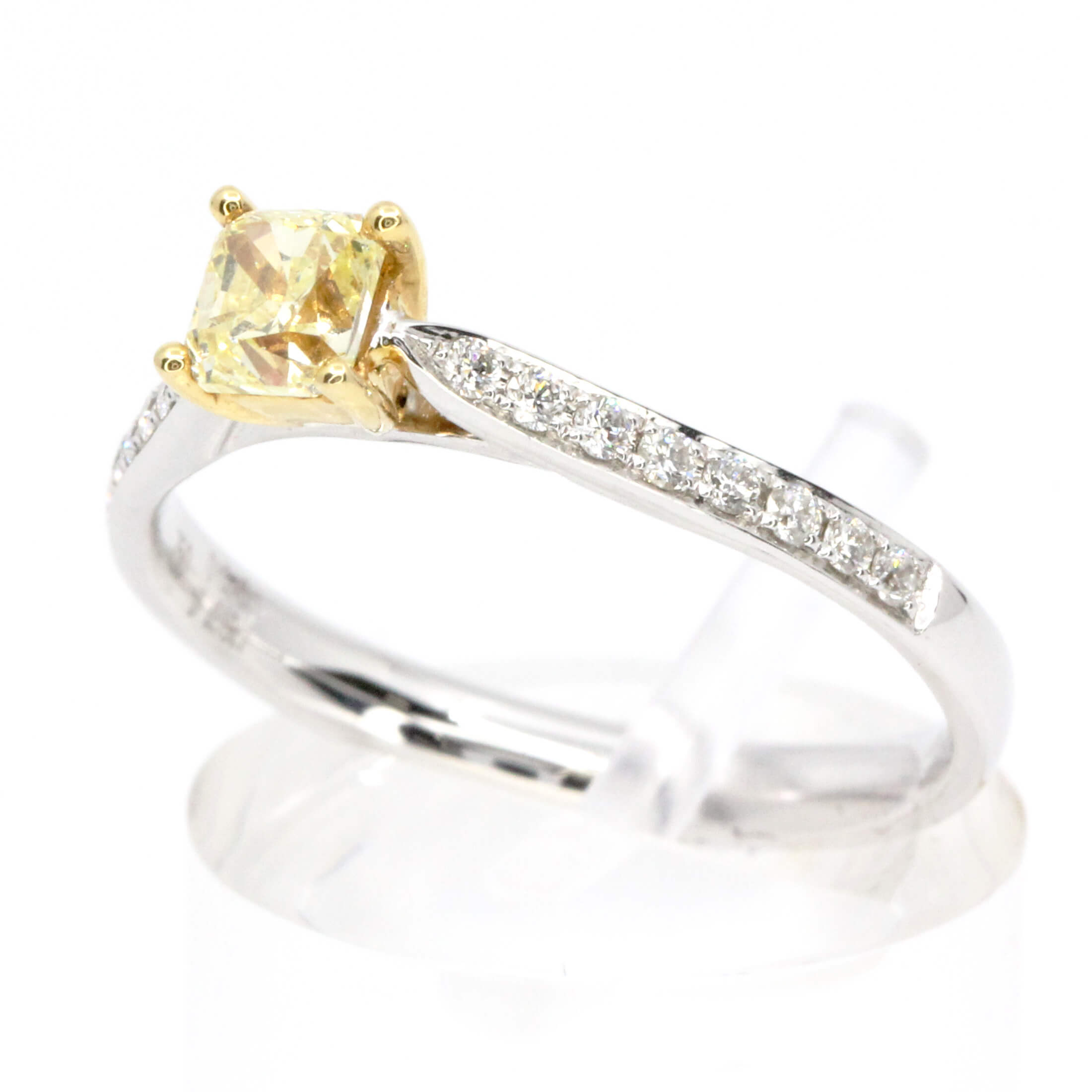 18ct Gold Princess Cut Yellow Diamond Ring | Allgem Jewellers