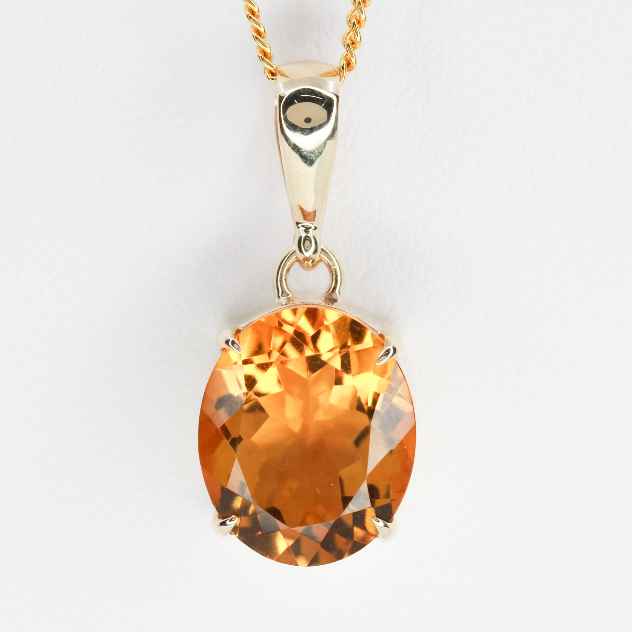 9ct Yellow Gold Citrine Pendant | Allgem Jewellers