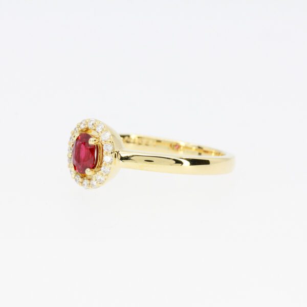18ct Yellow Gold Ruby and Diamonds Ring | Allgem Jewellers