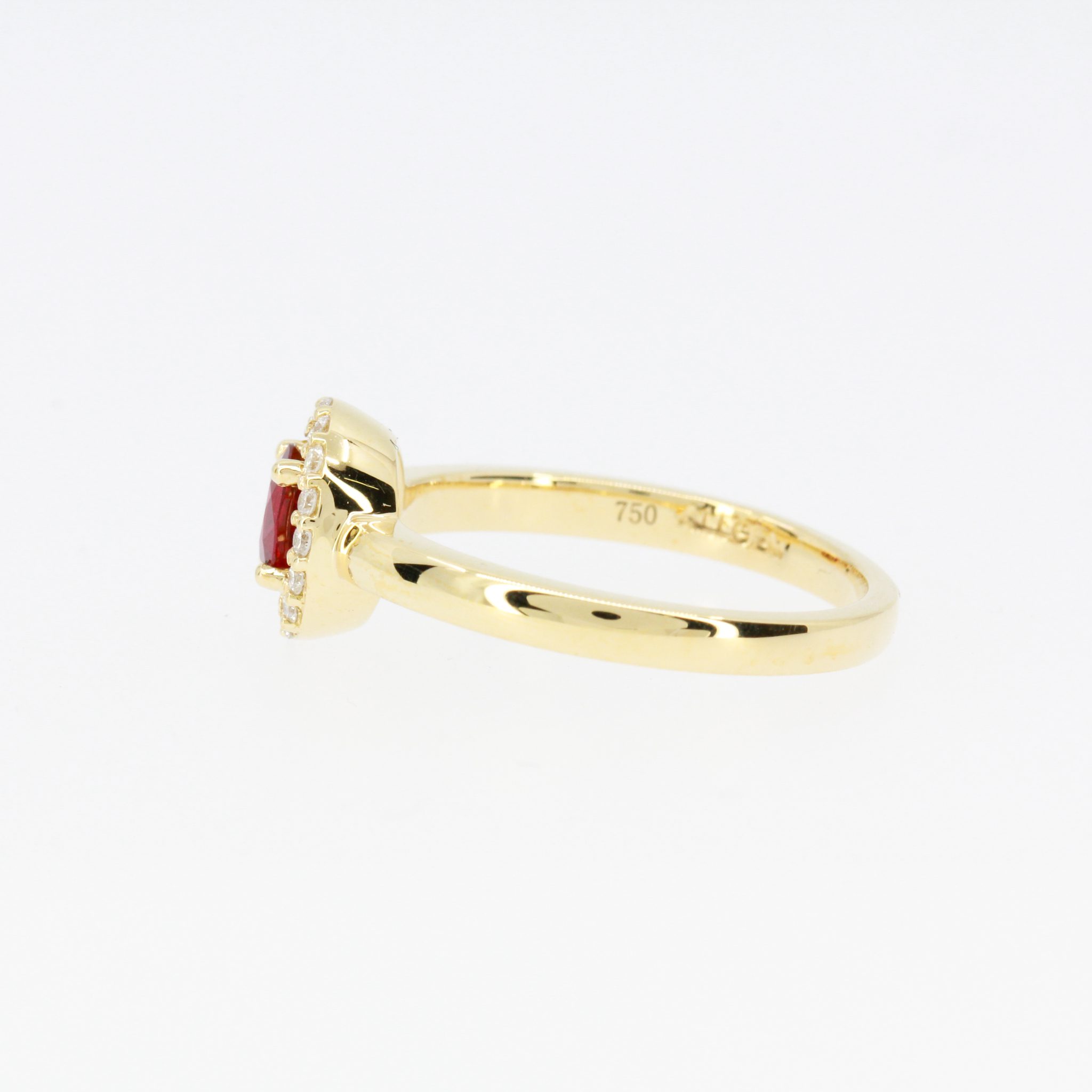 18ct Yellow Gold Ruby and Diamonds Ring | Allgem Jewellers