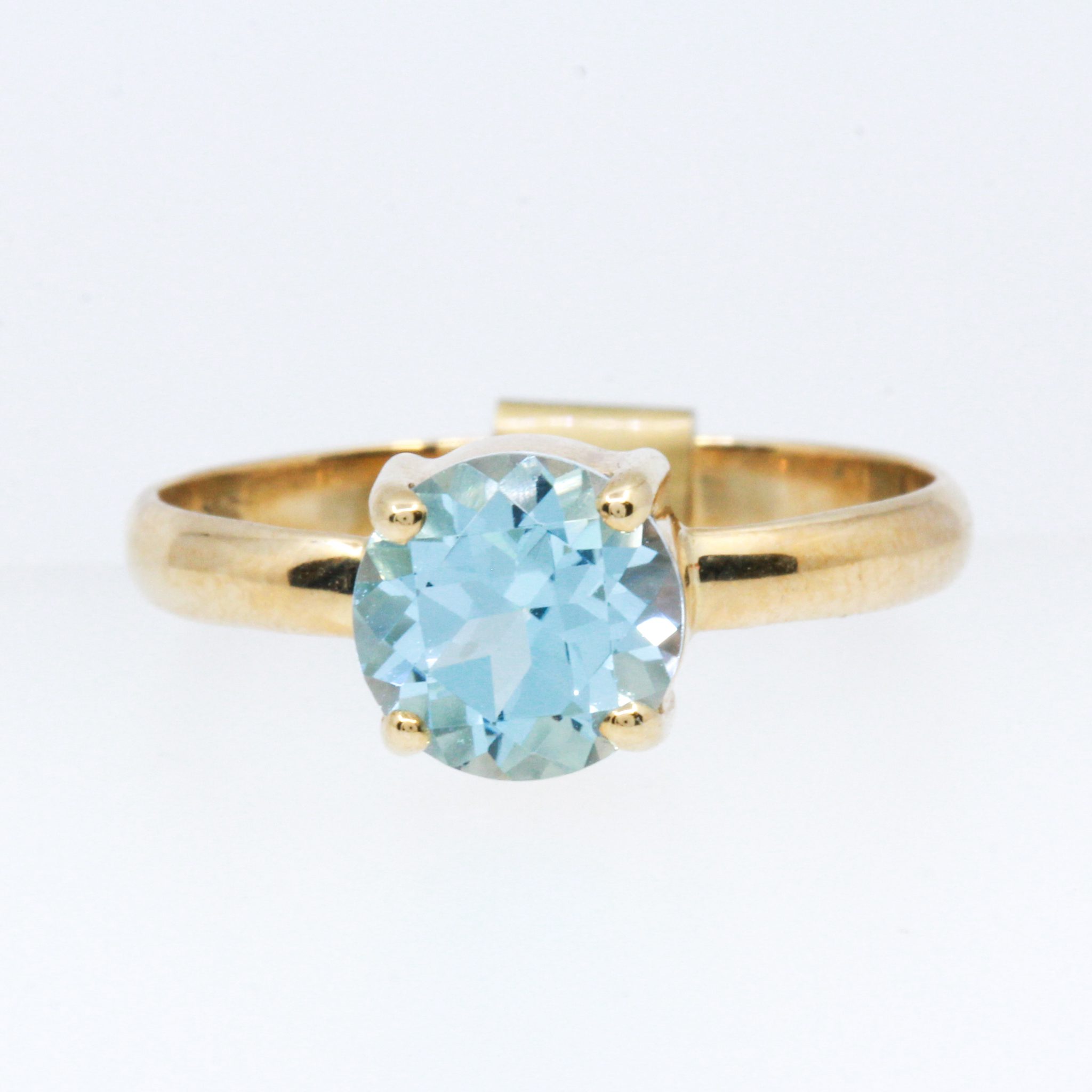 9ct Yellow Gold Blue Topaz Ring | Allgem Jewellers